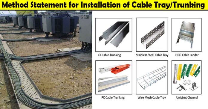 Method Statement for Electrical Wires and Power Cables Installation